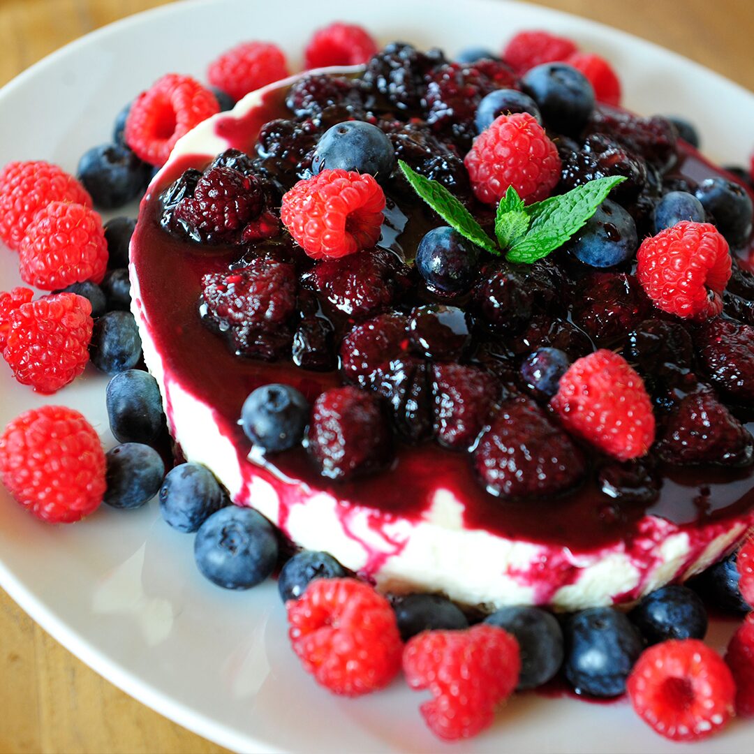lemon blueberry cheesecake - Glenisk